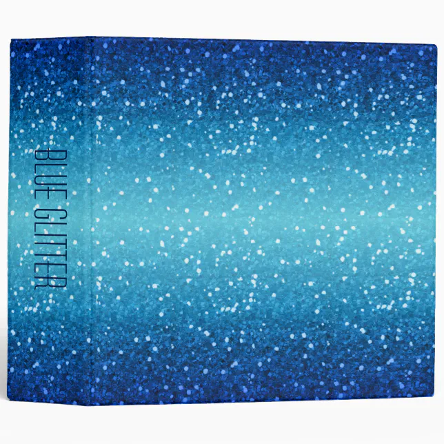 blue glitter binder | Zazzle