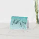 Blue Glitter Personalized Fancy Script Thank You | Zazzle