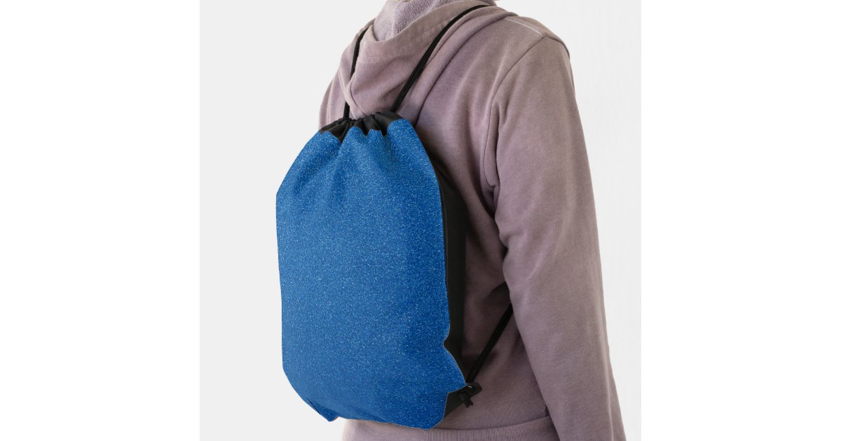 Blue Glitter, Sparkle, Glitter Background Drawstring Bag | Zazzle