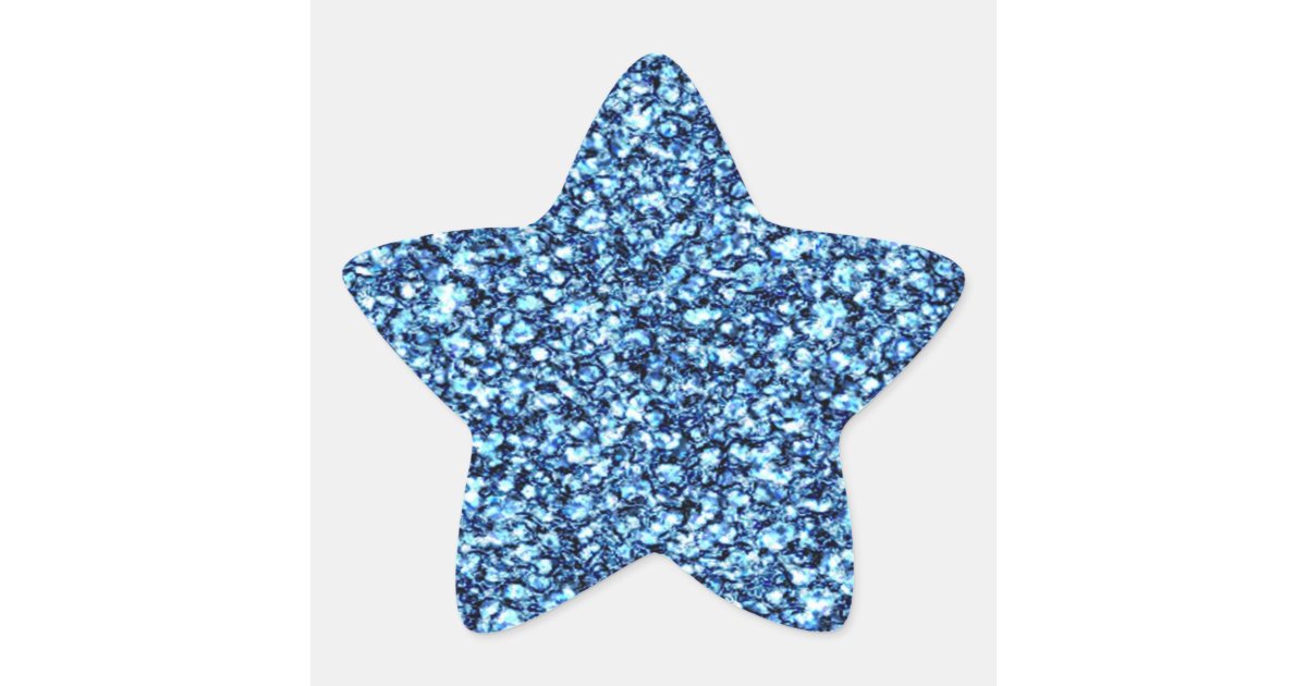 Blue Glitters Sticker | Zazzle