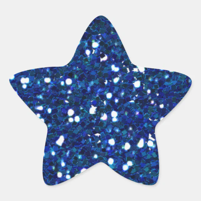 Blue Glitters Sticker | Zazzle