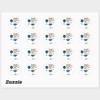 Blue Go Team Cheering Sticker | Zazzle