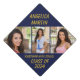 Blue Gold Class of 2024 Graduation Photo Collage Graduation Cap Topper ...