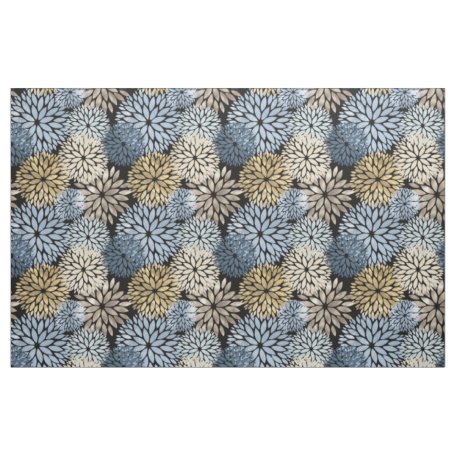 Cream Floral Pattern Fabric | Zazzle