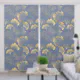 Blue Gold Ginkgo Floral Pattern Blackout Curtains | Zazzle