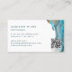 Blue Gold Modern Art Liquid Watercolor Ink QR Code Business Card | Zazzle