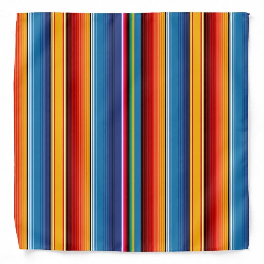 Blue Gold Red Mexican Sarape Bandana | Zazzle.com