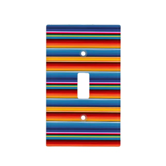 Blue Gold Red Mexican Sarape Light Switch Cover | Zazzle