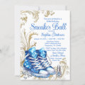 Blue Gold Sneaker Ball Birthday Party Invitation | Zazzle