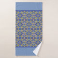 Blue Golden Pattern Bath Towel Set | Zazzle