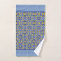 Blue Golden Pattern Bath Towel Set | Zazzle