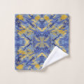 Blue Golden Pattern Bath Towel Set | Zazzle