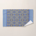 Blue Golden Pattern Bath Towel Set | Zazzle