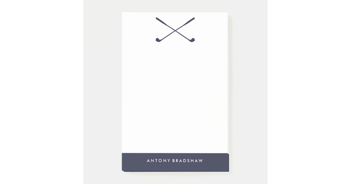 Blue Golf Clubs Post-it Notes | Zazzle