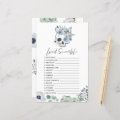 Blue Gothic Floral Skull Word Scramble Game | Zazzle