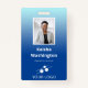 Blue Gradient Add Your Logo Employee ID Badge | Zazzle