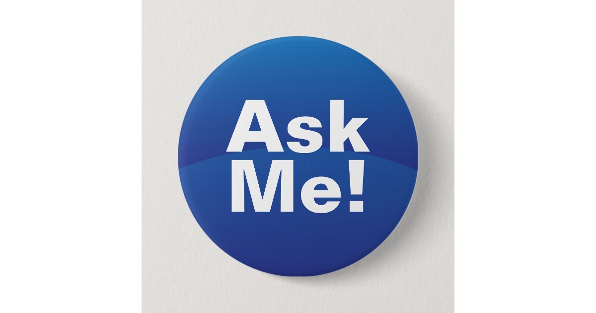 Blue Gradient Ask Me Text Button | Zazzle