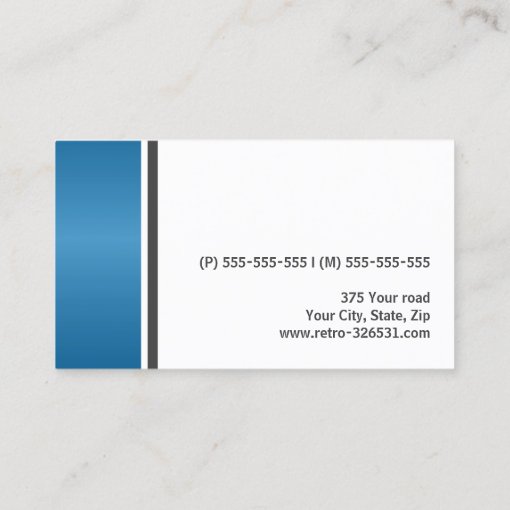 Blue gradient border modern stylish professional business card | Zazzle