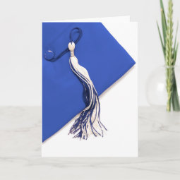 Blue Graduation cap with Tassel Card | Zazzle
