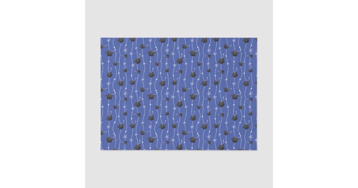 Blue Graduation Caps and Ribbon Tissue Paper | Zazzle