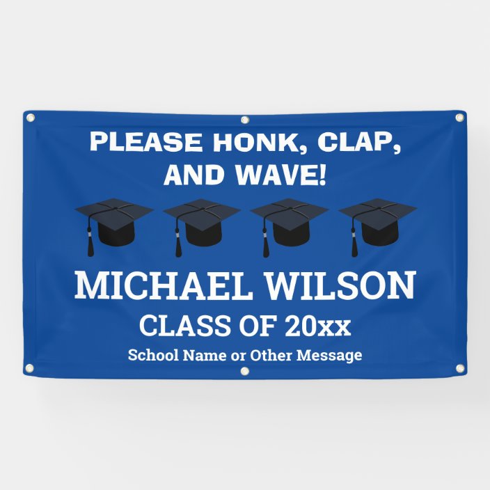 Blue Graduation Congratulations Graduate Banner | Zazzle.com