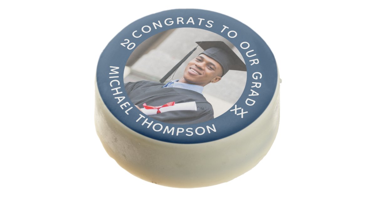 Blue Graduation Photo Class Year Personalized Chocolate Covered Oreo ...