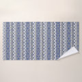 blue gray aztec pattern bath towel set | Zazzle