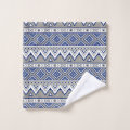 blue gray aztec pattern bath towel set | Zazzle