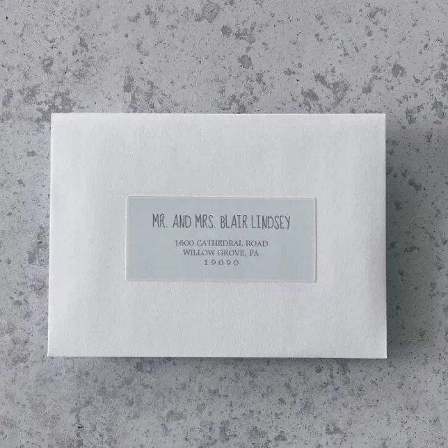 Blue & Gray Boy Baby Shower Guest Address Labels | Zazzle