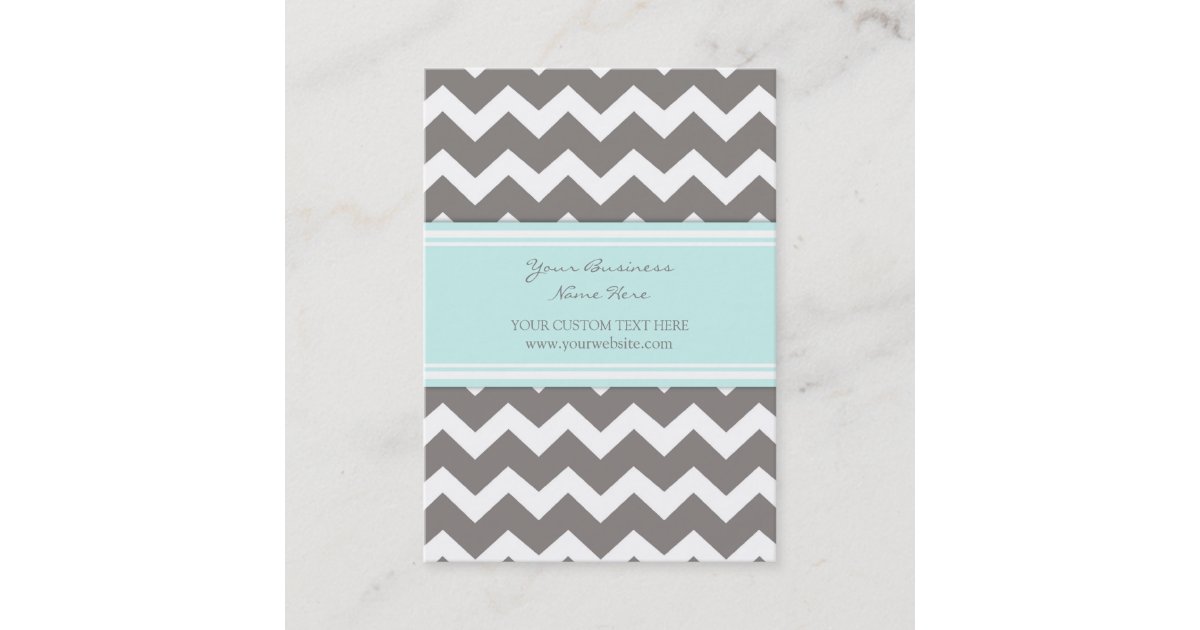 Blue Gray Chevron Retro Business Cards | Zazzle