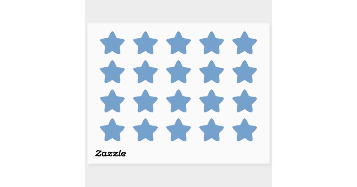 Blue-gray (Crayola) (solid color) Star Sticker | Zazzle