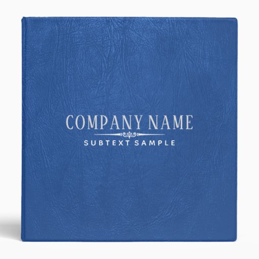 Blue & Gray Leather Texture Print 3 Ring Binder | Zazzle