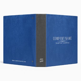 Blue & Gray Leather Texture Print 3 Ring Binder | Zazzle