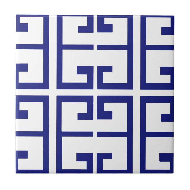 Blue Greek Tile | Zazzle