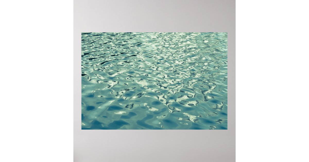 Blue Green Abstract Water Photograph Poster | Zazzle
