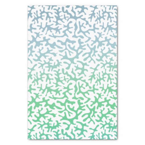 Blue Green Coral Ombre Tissue Paper | Zazzle