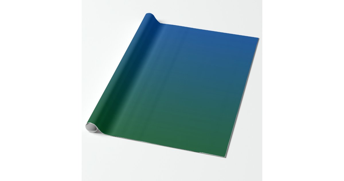 Blue-Green Gradient Wrapping Paper | Zazzle
