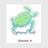 Blue & Green Sea Turtle Sticker | Zazzle