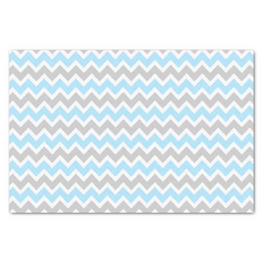 Blue Grey Chevron tissue paper / boy baby shower | Zazzle.com