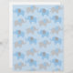 Blue Grey Elephant Baby Scrapbook Paper | Zazzle