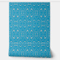 Blue Grey Modern Pattern Wallpaper Wallpaper | Zazzle