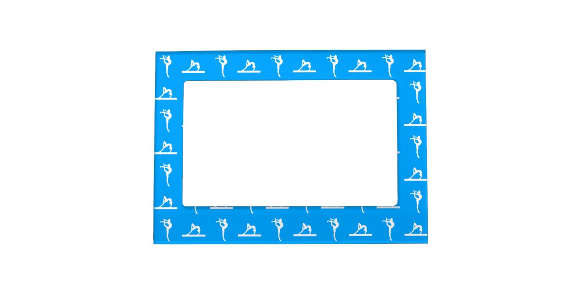 Blue Gymnastics Magnetic Picture Frame | Zazzle