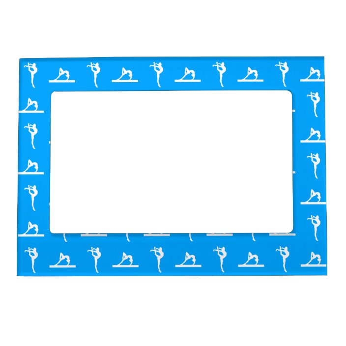 Blue Gymnastics Magnetic Picture Frame | Zazzle.com