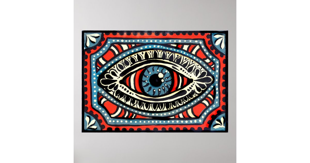 Blue Gypsy Eye Poster | Zazzle