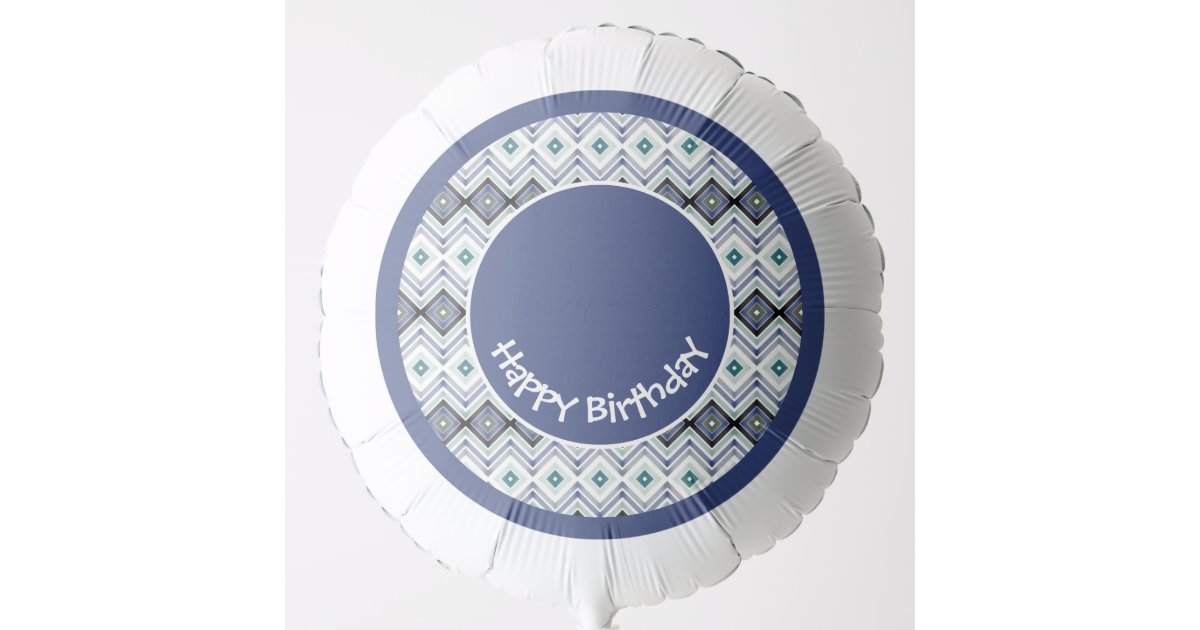 Blue Happy Birthday Helium Balloon | Zazzle
