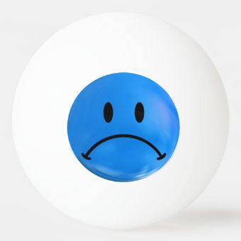 Blue Happy Sad Bi Polar Ping Pong Ball | Zazzle
