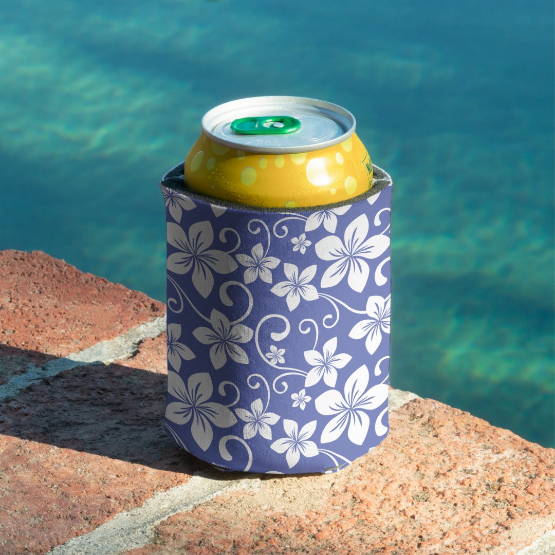 BLUE HAWAII (PERIWINKLE) CAN COOLER | Zazzle
