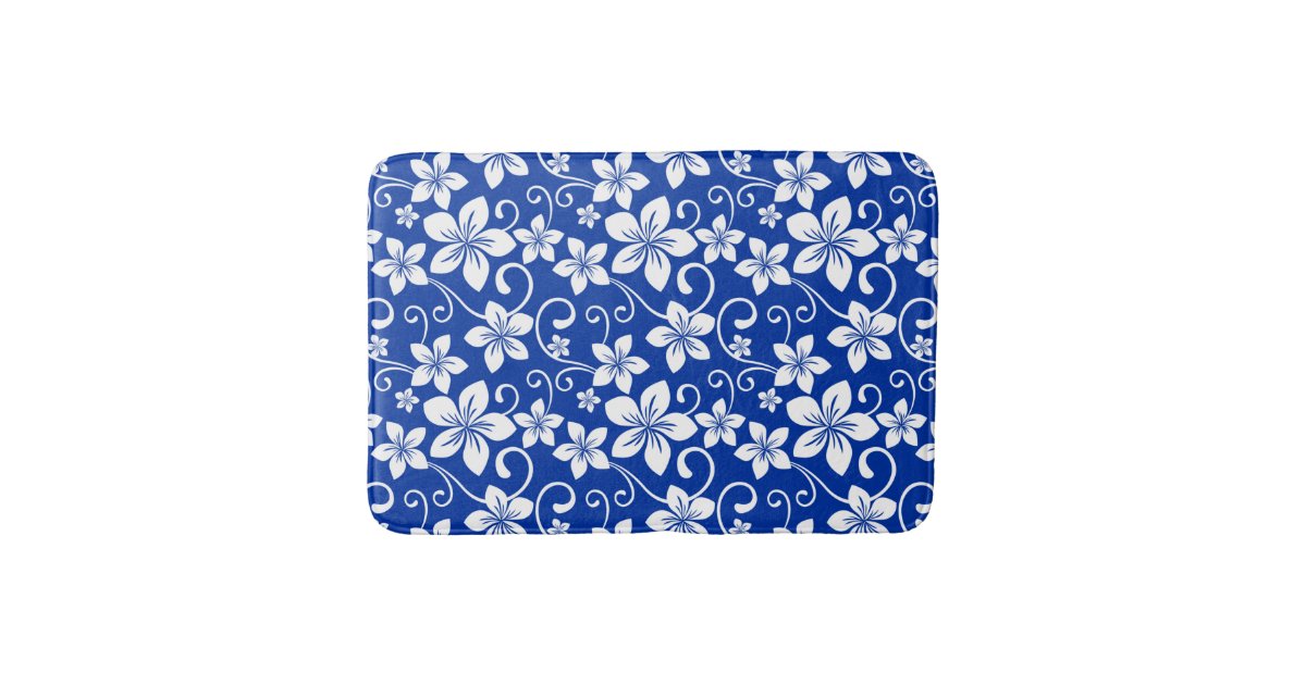 BLUE HAWAII (ROYAL BLUE) BATH MAT | Zazzle