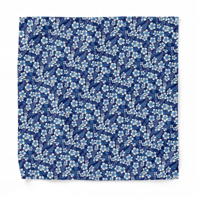 Blue Hawaiian Plumeria Wedding Pocket Square Bandana | Zazzle