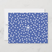 Blue Heart & Dots Cute Girly Note Card | Zazzle